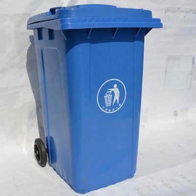 Plastic standing garbage outdoor garbage waste trolley plastic recycling bin stacking container supplier