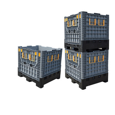 Sale plastic bulk containers folding solid bulk container collapsible pallet box supplier