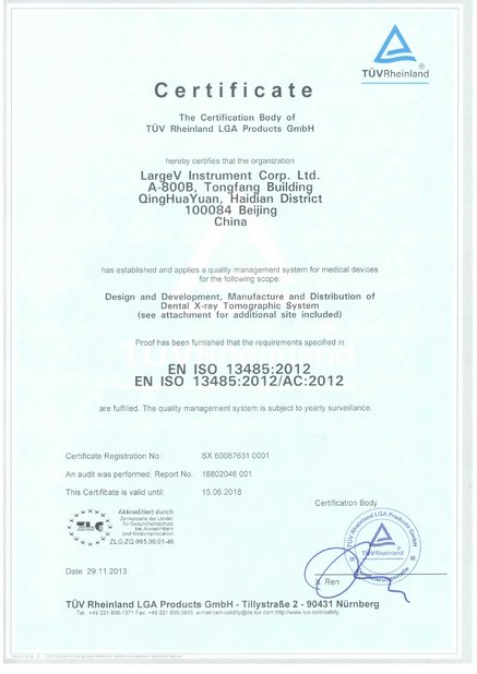 China LargeV Instrument Corp. Ltd. certification