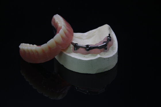 Implant Supported All On 4 Dentures , Implant Bar Precision Attachment For Dental Clinic