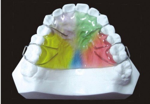 Metal Wire Dental Retainer Orthodontic Appliance With Plastic Tray Simple Install