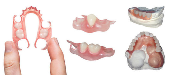Strong And Durable Valplast Flexible Dentures / Dental Partials Denture For Loss Teeth Replacement Non Invasive