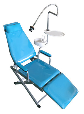luxury lamp folding dental chair CE & ISO approval LED lamp dental Turbine folding chair unit with spittoon