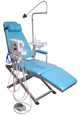 luxury lamp folding dental chair CE & ISO approval LED lamp dental Turbine folding chair unit with spittoon