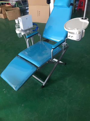 CE & ISO approval LED lamp dental Turbine folding chair unit with spittoon