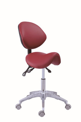 PU cushion dental dentist stool, medical stools with backrest and 5 wheels