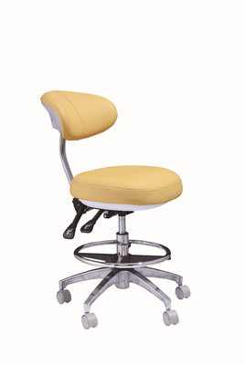 PU cushion dental dentist stool, medical stools with backrest and 5 wheels