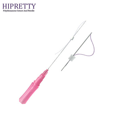 Pdo thread lift double needle 3d 4d cog face lifting needle with screw/double screw pdo thread