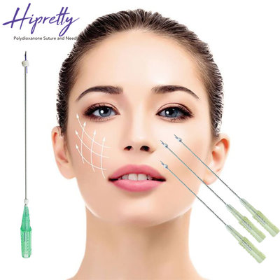 Medical Absorbable Face Lift pdo thread lift double needle 3d cog for facial beauty