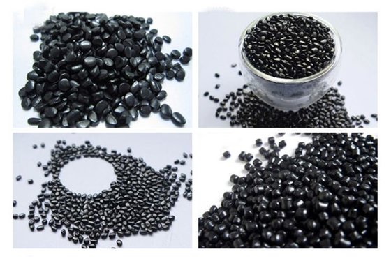 Easy Flow Carbon Black Masterbatch Recycled Plastic Pellets Raw Materials