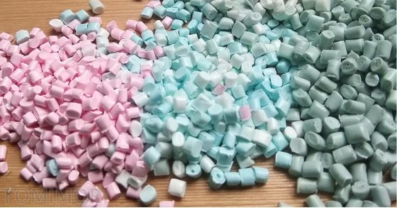 Multifunctional Recycled Plastic Resin , Polypropylene Particles Stable Performance
