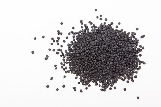 Black Color Recycled Plastic Resin High Brightness Uniform Micro Particle Diameter