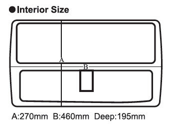Pseudo-bait Box 460*270*200mm material PP/PC Model no. XYZ545