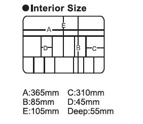 Pseudo-bait Box 365*310*58mm material PP Model no. XYZ524