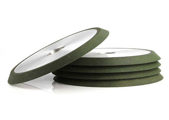 1V1 Resin Bonded Diamond Grinding Wheels Green Color With 30 / 45 / 60 Degree Angle