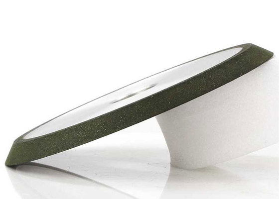 1V1 Resin Bonded Diamond Grinding Wheels Green Color With 30 / 45 / 60 Degree Angle
