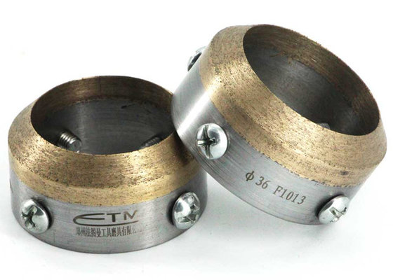 Glass Hole / Edge Processing Diamond Countersink Tools Match With Drill Bits