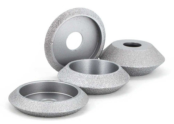 V Shape Brazed Bond Grinding Wheels , GJ022 3 Inch Edging Grinding Wheels