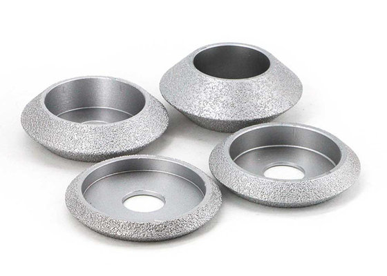 V Shape Brazed Bond Grinding Wheels , GJ022 3 Inch Edging Grinding Wheels