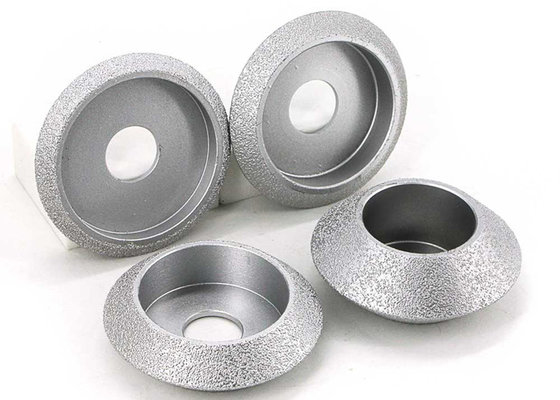 V Shape Brazed Bond Grinding Wheels , GJ022 3 Inch Edging Grinding Wheels