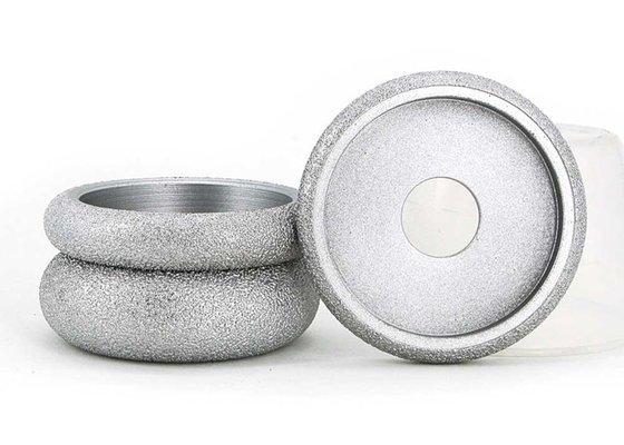Quartz Stone / Marble Brazed Bond Grinding Wheels , Diamond Semicircular Convex Edging Disc