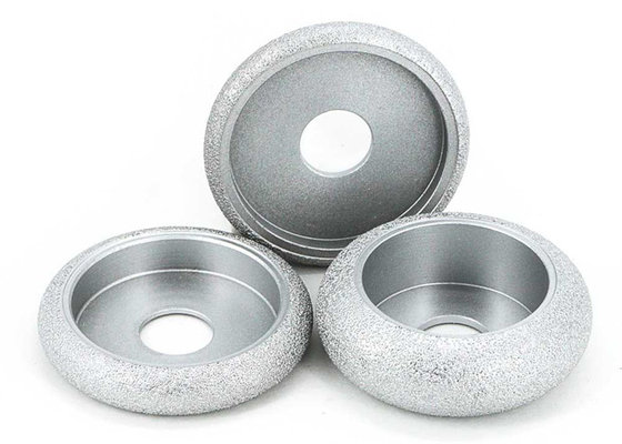 Quartz Stone / Marble Brazed Bond Grinding Wheels , Diamond Semicircular Convex Edging Disc