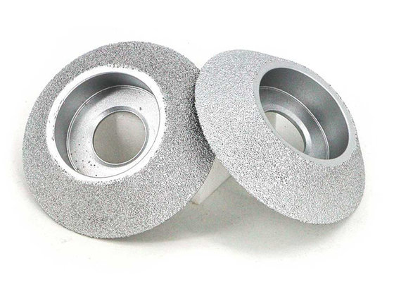 45 Degree 3" Brazed Diamond Concave Grinding Wheels Ceramic / Stone Use