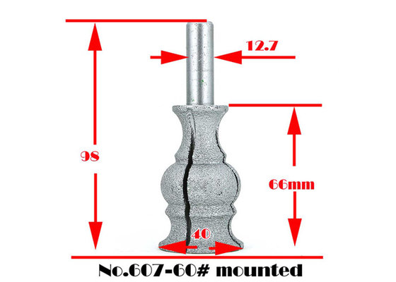 Brazed Diamond Shape Edging Mounted Point For Marble / Concrete Edging GJ013