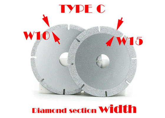 Efficient Brazed Bond Grinding Wheels / Diamond Blade Cutting Disc For Tiles / Ceramics