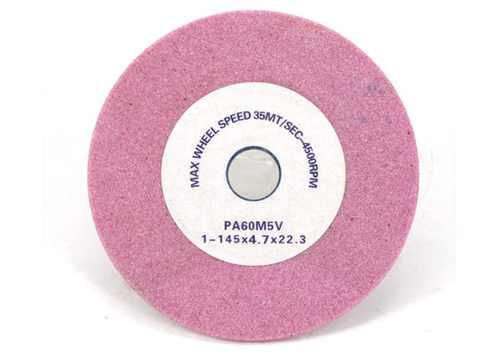 Pink Aluminum Oxide Bonded Abrasives , Chain Saw Use 5 - 3/4" Bonded Grinding Wheels