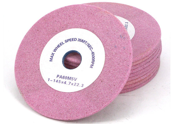 Pink Aluminum Oxide Bonded Abrasives , Chain Saw Use 5 - 3/4" Bonded Grinding Wheels