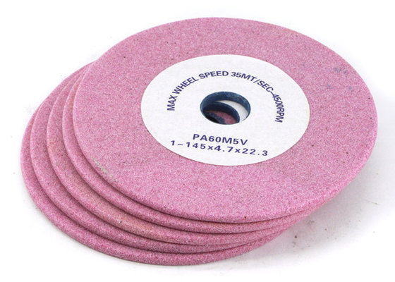 Pink Aluminum Oxide Bonded Abrasives , Chain Saw Use 5 - 3/4" Bonded Grinding Wheels
