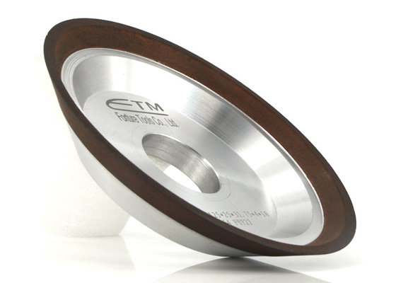Aluminum Body Resin Bond Grinding Wheels 12V9 Model For Tungsten Carbide Hard Alloy