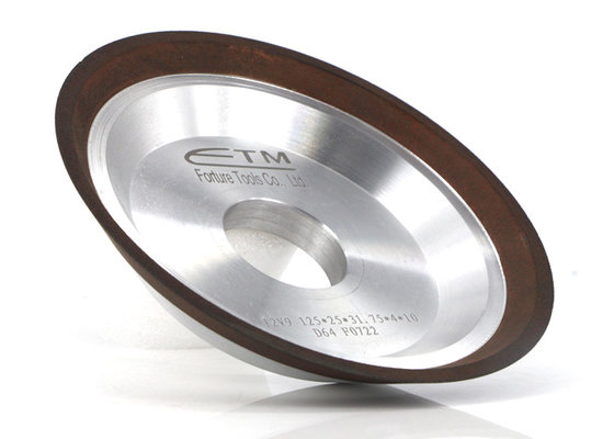 Aluminum Body Resin Bond Grinding Wheels 12V9 Model For Tungsten Carbide Hard Alloy
