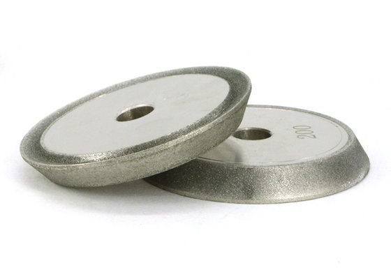 Steel Body Electroplated Grinding Wheels , Glass / Optical Lens Use Diamond Beveling Wheel