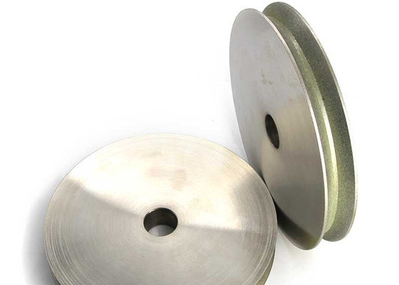 V Groove Electroplated Grinding Wheels , Glass / Gemstone Edging Diamond Concave Discs