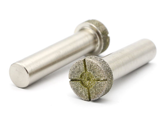 T Shape Electroplated Abrasive Mounted Points With Slots For Hole Rough Grinding