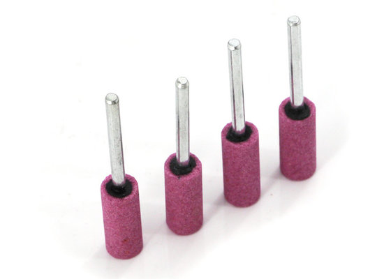 Cylinder Pink Aluminum Oxide Abrasive Mounted Points For Steel Parts Internal Grinding