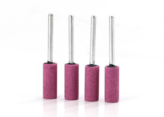 Cylinder Pink Aluminum Oxide Abrasive Mounted Points For Steel Parts Internal Grinding