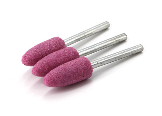 Bullet Pink Aluminum Oxide Mounted Point For Steel Parts Internal Grinding