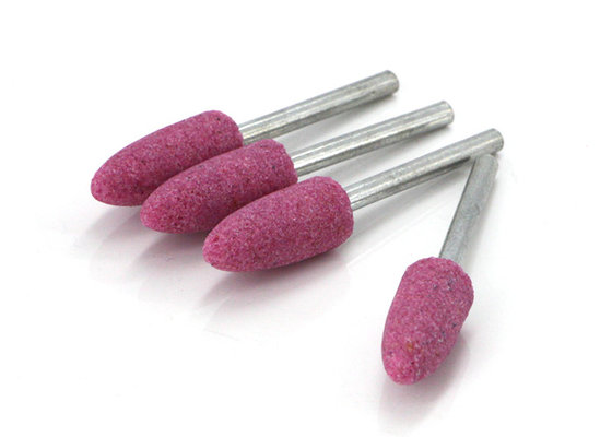 Bullet Pink Aluminum Oxide Mounted Point For Steel Parts Internal Grinding