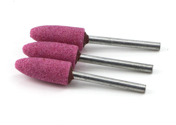 Bullet Pink Aluminum Oxide Mounted Point For Steel Parts Internal Grinding