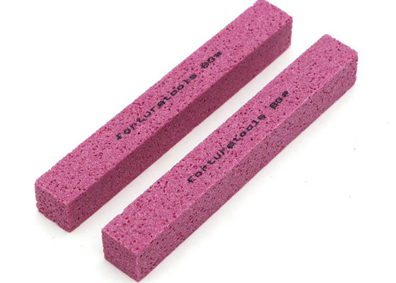 Pink Aluminum Oxide Abrasive Sharpening Stones , Square / Rectangle Honing Stick