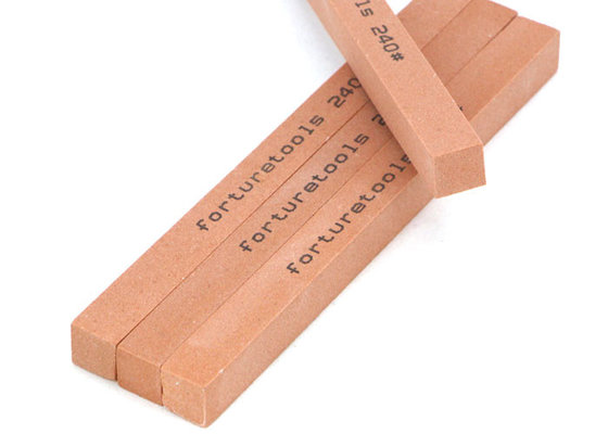Square White Aluminum Oxide Abrasive Sharpening Stone Stick With Ferric Oxide