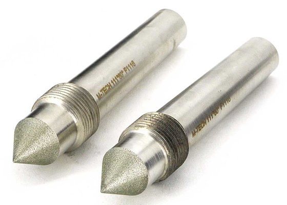 Threaded Electroplated Diamond Cone Shape Abrasive Mounted Points For Bore