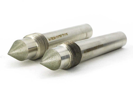 Threaded Electroplated Diamond Cone Shape Abrasive Mounted Points For Bore