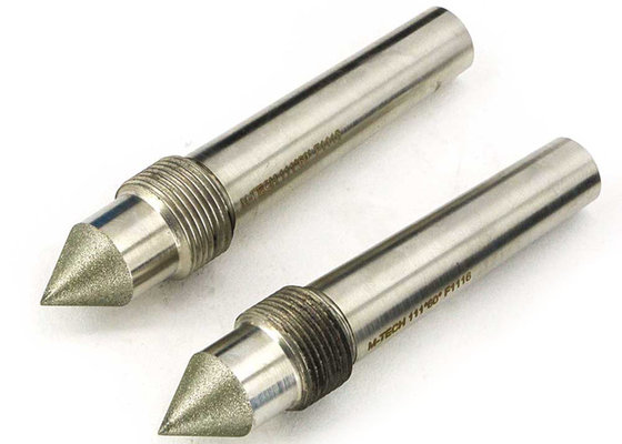 Threaded Electroplated Diamond Cone Shape Abrasive Mounted Points For Bore