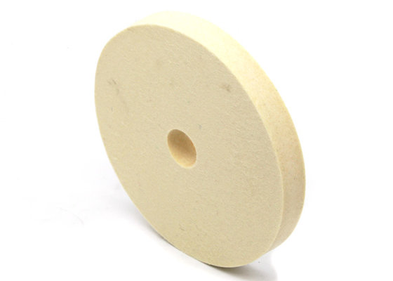 Pure Wool Glass Polishing Wheels , Shape Edging Machine Use 6 Inch Glass Polishing Discs