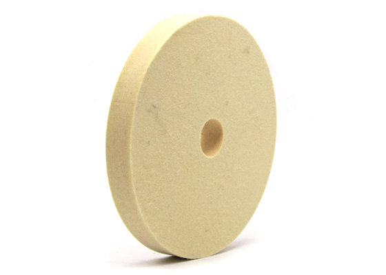 Pure Wool Glass Polishing Wheels , Shape Edging Machine Use 6 Inch Glass Polishing Discs