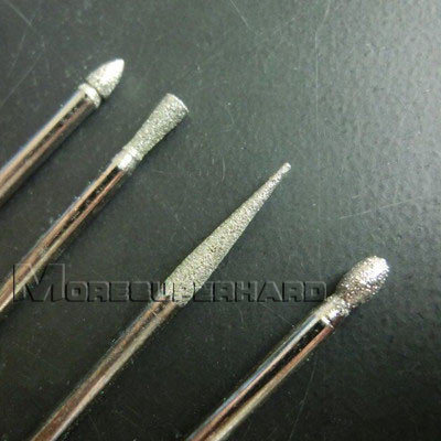 Diamond Mounted Points & Diamond Burs. used for sculpturing, dressing and internal grinding carbide, ceramic,glass
